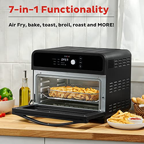 Instant Omni Air Fryer Toaster Oven Combo 19 QT/18L, From the Makers of Instant Pot, 7-in-1 Functions, Fits a 12" Pizza Oven, 6 Slices of Bread, App with Over 100 Recipes, Black Finish