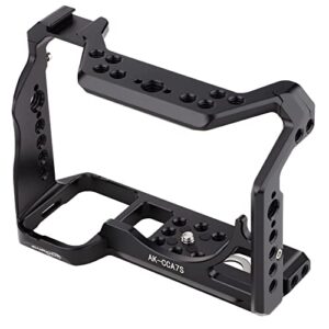 Camera Full Cage for Sony Alpha 7S III / A7Siii/A7S3/A7s3 Built-in NATO Rail with Cold Shoe