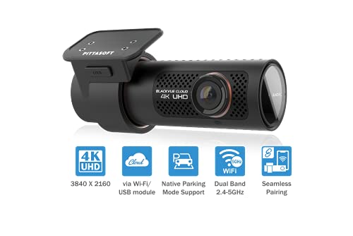 BlackVue DR900X-1CH Plus with 32GB microSD Card | 4K UHD Cloud Dashcam | Built-in Wi-Fi, GPS, Parking Mode Voltage Monitor | LTE and Mobile Hotspot via Optional LTE Module