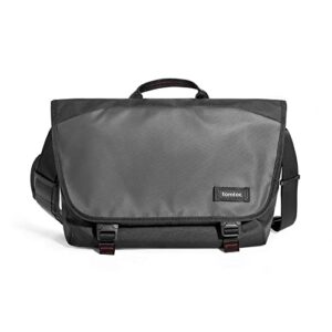 tomtoc laptop messenger bag, multi-functional shoulder bag fits up to 16 inch macbook pro, durable water-resistant fabric, lightweight carrying bag for work casual travel