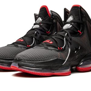 Nike Men's Lebron 19 Space Jam Basketball Shoes, Black/Red, 8.5