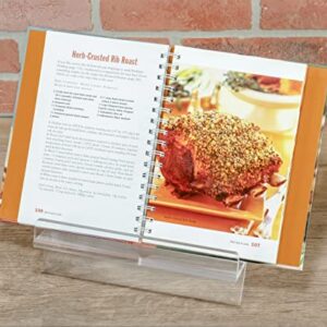 Red Co. Clear Acrylic 2 Piece Cookbook Stand & Recipe Holder for Kitchen Counter, 9.5” x 5” x 11”