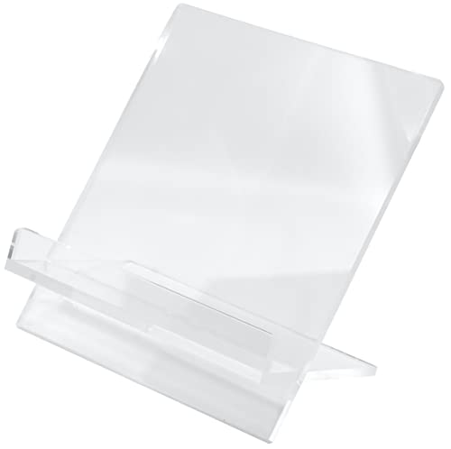 Red Co. Clear Acrylic 2 Piece Cookbook Stand & Recipe Holder for Kitchen Counter, 9.5” x 5” x 11”