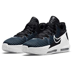 Nike Lebron Witness VI (Big Kid) Black/White/Dark Obsidian 4 Big Kid M