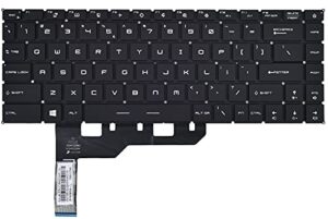 replacement keyboard for msi gs66 stealth ge66 raider gp66 & stealth 15m with per-key rgb backlit keyboard black us layout ms-16v1 ms-1541 ms-1542