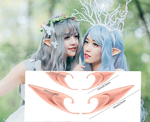 LYW 4 Pair Elf Ears Cosplay For Halloween Christmas Cosplay Accessories