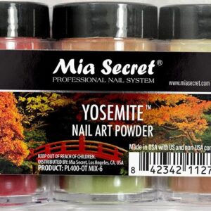 Mia Secret Acryli Powder Collection - Yosemite, 6PCS - Dip Acrylic Powders - Autum/Fall Colors for Acrylic Nails - 6 Piece Acrylic Powders kit - Polvos Acrilicos de Uñas con Colores de Otoño