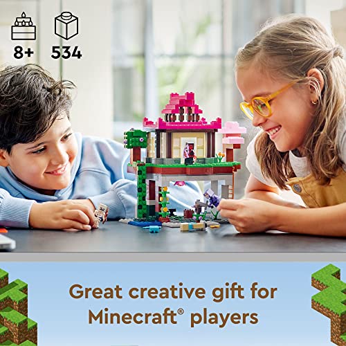 LEGO Minecraft The Training Grounds House Building Set, 21183 Cave Toy, Gifts for Kids, Boys and Girls with Skeleton, Ninja, Rogue and Bat Figures