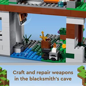 LEGO Minecraft The Training Grounds House Building Set, 21183 Cave Toy, Gifts for Kids, Boys and Girls with Skeleton, Ninja, Rogue and Bat Figures