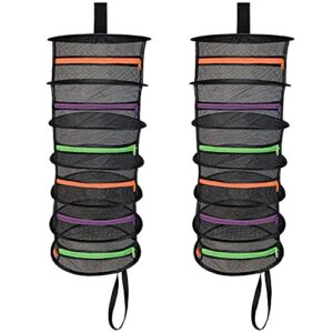 ongrok mesh drying rack, 6 tier, set of 2, hanging herb drying net, plant dryer tent