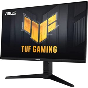 asus tuf gaming 28” 4k 144hz dsc hdmi 2.1 gaming monitor (vg28uql1a) - uhd (3840 x 2160), fast ips, 1ms, extreme low motion blur sync, g-sync compatible, freesync premium, eye care, dci-p3 90%,black