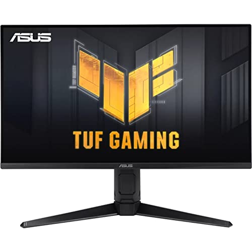 ASUS TUF Gaming 28” 4K 144HZ DSC HDMI 2.1 Gaming Monitor (VG28UQL1A) - UHD (3840 x 2160), Fast IPS, 1ms, Extreme Low Motion Blur Sync, G-SYNC Compatible, FreeSync Premium, Eye Care, DCI-P3 90%,BLACK