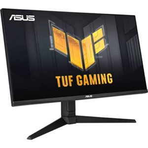 ASUS TUF Gaming 28” 4K 144HZ DSC HDMI 2.1 Gaming Monitor (VG28UQL1A) - UHD (3840 x 2160), Fast IPS, 1ms, Extreme Low Motion Blur Sync, G-SYNC Compatible, FreeSync Premium, Eye Care, DCI-P3 90%,BLACK