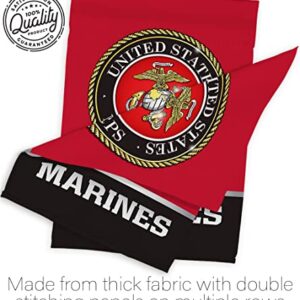 US MILITARY Marine Corps USMC Garden Flag Armed Forces Semper Fi United State American Military Veteran Retire Official House Decoration Banner Small Yard Gift Double-Sided, Made in USA