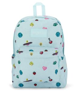 jansport superbreak backpack - durable, lightweight premium backpack - pixel party