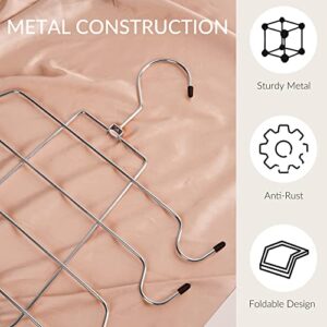 ZEDODIER Tank Top Hanger, Space Saving Bra Hamgers, Non-Slip Hanging Sport Bras Holder, Closet Organizers and Storage for Camisoles Tank Tops Bras Ties Swimsuits Strappy Dress, Silver