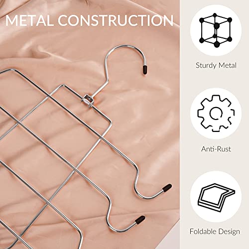 ZEDODIER Tank Top Hanger, Space Saving Bra Hamgers, Non-Slip Hanging Sport Bras Holder, Closet Organizers and Storage for Camisoles Tank Tops Bras Ties Swimsuits Strappy Dress, Silver