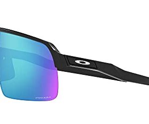 Oakley Men's OO9463A Sutro Lite Low Bridge Fit Rectangular Sunglasses, Matte Black/Prizm Sapphire, 39 mm