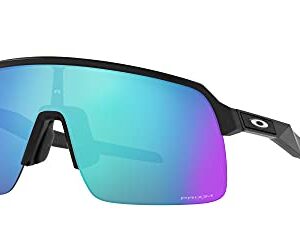 Oakley Men's OO9463A Sutro Lite Low Bridge Fit Rectangular Sunglasses, Matte Black/Prizm Sapphire, 39 mm