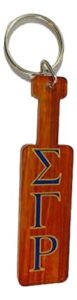 sigma gamma rho sorority paddle mirror keychain