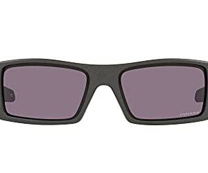 Oakley Men's OO9014 Gascan Rectangular Sunglasses, Steel/Prizm Grey, 60 mm