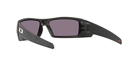 Oakley Men's OO9014 Gascan Rectangular Sunglasses, Steel/Prizm Grey, 60 mm