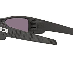 Oakley Men's OO9014 Gascan Rectangular Sunglasses, Steel/Prizm Grey, 60 mm