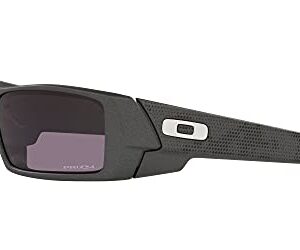 Oakley Men's OO9014 Gascan Rectangular Sunglasses, Steel/Prizm Grey, 60 mm