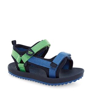 OshKosh B'Gosh Boy's Pascal Sandal, Blue/Green, 5 Toddler