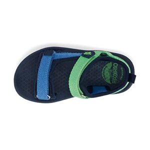 OshKosh B'Gosh Boy's Pascal Sandal, Blue/Green, 5 Toddler