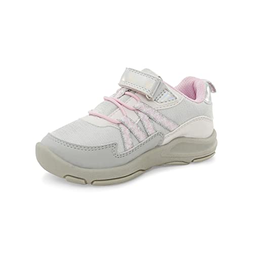 OshKosh B'Gosh Girls Sevvy Sneaker, Silver, 9 Toddler