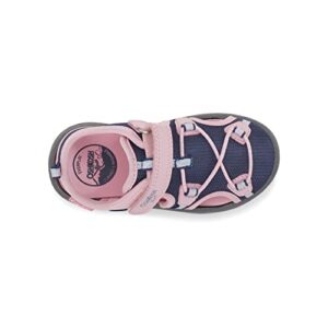 OshKosh B'Gosh Girls Elipsis Sandal, Navy/Pink, 8 Toddler