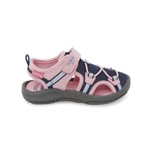 OshKosh B'Gosh Girls Elipsis Sandal, Navy/Pink, 8 Toddler