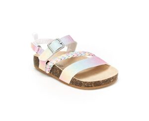 oshkosh b'gosh girls faith sandal, multi, 11 little kid