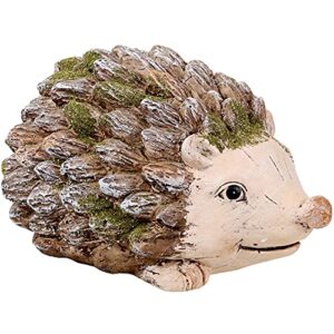 sunnydaze hazel the hedgehog garden statue decor - hand-painted sculpture for patio, lawn, garden and indoor living spaces - 7-inch