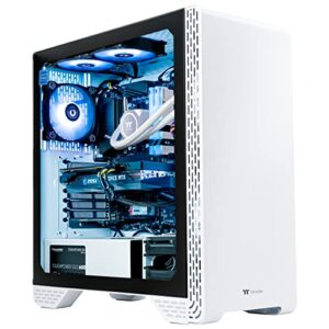 thermaltake glacier 360 liquid-cooled pc (amd ryzen 5 5600x, rtx 3060, 16gb 3600mhz ddr4 toughram rgb memory, 1tb nvme m.2, wifi, win 10 home) gaming desktop computer s3wt-b550-g36-lcs,white