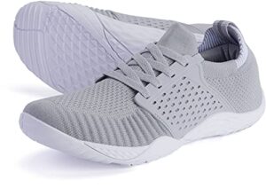 whitin women's low zero drop shoes minimalist barefoot trail running camping size 7.5-8 female wide toe box lightweight cross tennis sneaker grey 38