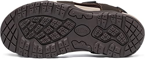 atika Men's Open Toe Arch Support Strap Water Sandals, Outdoor Hiking Sandals, Lightweight Athletic Trail Sport Sandals, Havana 2 Brown Tan, 7