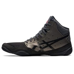 asics men's snapdown 3 wrestling shoes, 12, black/gunmetal