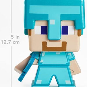 Mattel Minecraft 2021 Special Edition Figure – Large-Sized Steve in Diamond Armor for Minecraft Live Festival, Action Toy for Kids Ages 6 Years and Older