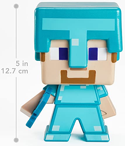 Mattel Minecraft 2021 Special Edition Figure – Large-Sized Steve in Diamond Armor for Minecraft Live Festival, Action Toy for Kids Ages 6 Years and Older