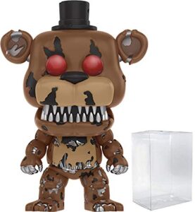 pop five nights at freddy - nightmare freddy funko pop! vinyl figure (bundled with compatible pop box protector case) multicolor 3.75 inches