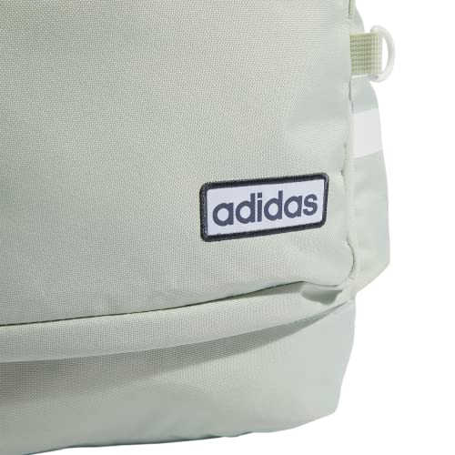 adidas Classic 3S 4 Backpack, Stone Wash Linen Green-White/Linen Green/White, One Size