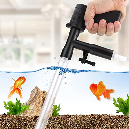 LL Products Gravel Vacuum for Aquarium - Fish Tank Gravel Cleaner- Aquarium Vacuum Cleaner -Aquarium Siphon (Button)