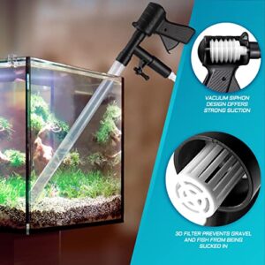 LL Products Gravel Vacuum for Aquarium - Fish Tank Gravel Cleaner- Aquarium Vacuum Cleaner -Aquarium Siphon (Button)