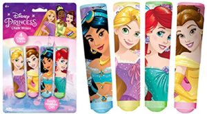 disney sidewalk chalk sticks (1 pack princess) disney princess toy. floor & board chalk, outside toys jumbo chalk, non-toxic washable art set, outdoor, birthday toys for kids in bulk b-7810-1