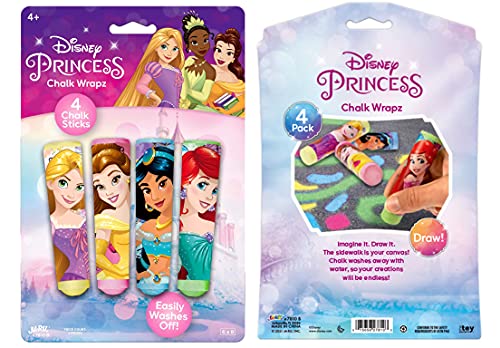 Disney Sidewalk Chalk Sticks (1 Pack Princess) Disney Princess Toy. Floor & Board Chalk, Outside Toys Jumbo Chalk, Non-Toxic Washable Art Set, Outdoor, Birthday Toys for Kids in Bulk B-7810-1