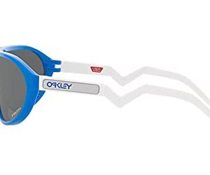 Oakley Men's OO9467A CMDN Low Bridge Fit Rectangular Sunglasses, Sapphire/Prizm Black, 33 mm