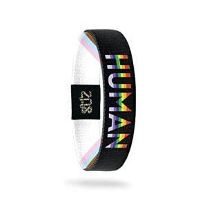 ZOX Inspirational & Motivational Bracelet – Human – Reversible Elastic Band with Art & Positive Affirmations – Gifts for Men, Women & Kids