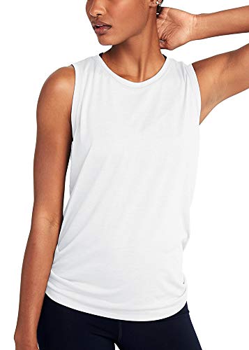 Bestisun Womens Exercise Tops Yoga Shirts Workout Tanks Athletic Shirts Breathable Gym Tops Yoga Tops White M